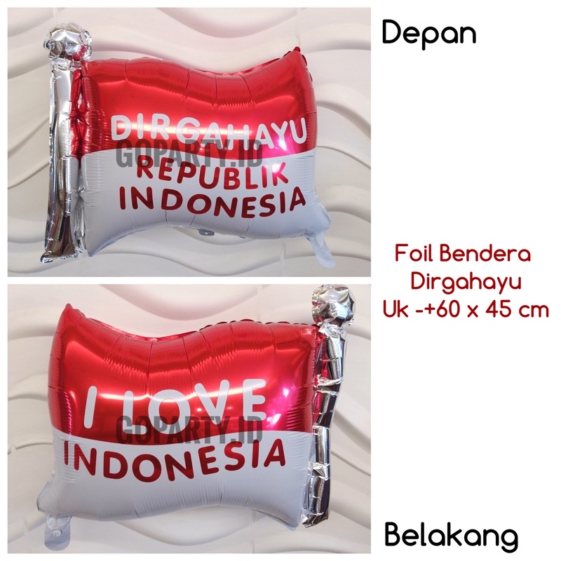 Jual HUT RI DEKORASI BUNTING FLAG BALON FOIL BENDERA DIRGAHAYU BANNER ...