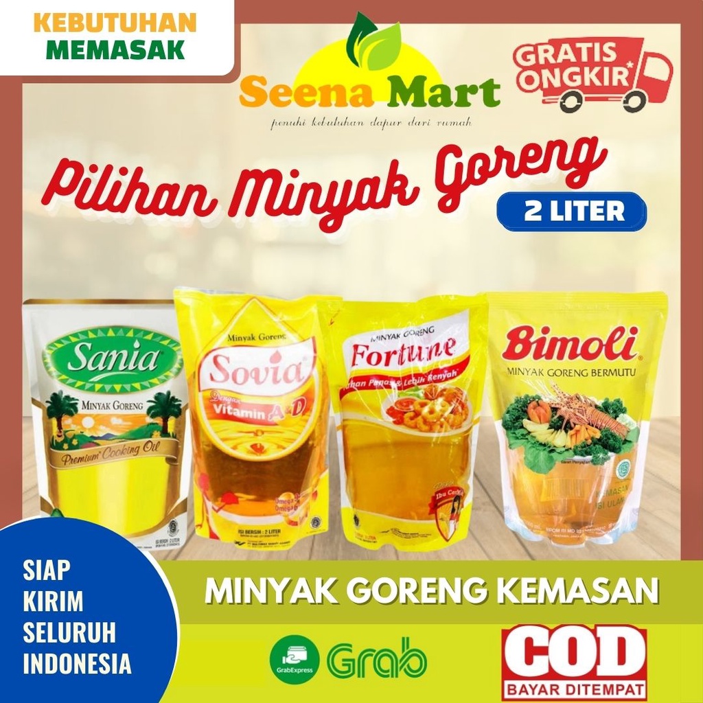 Jual Minyak Makan Goreng Kemasan Refil 2 Liter Bimoli Sania Sovia ...