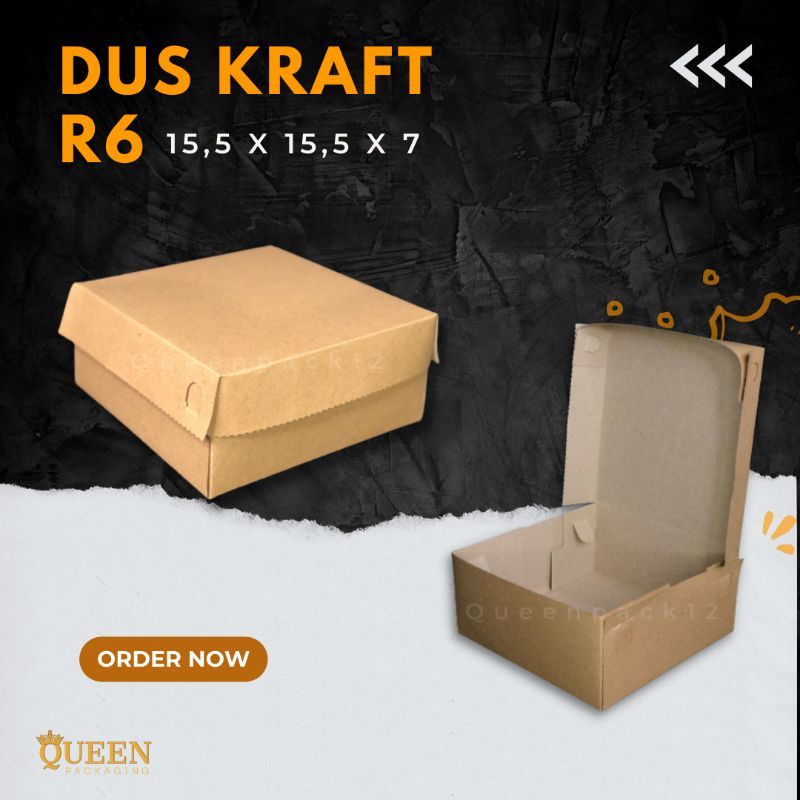 Jual DUS KRAFT R6 310 GSM | BOX KRAFT R6 310 GSM | SNACK BOX | KARDUS ...