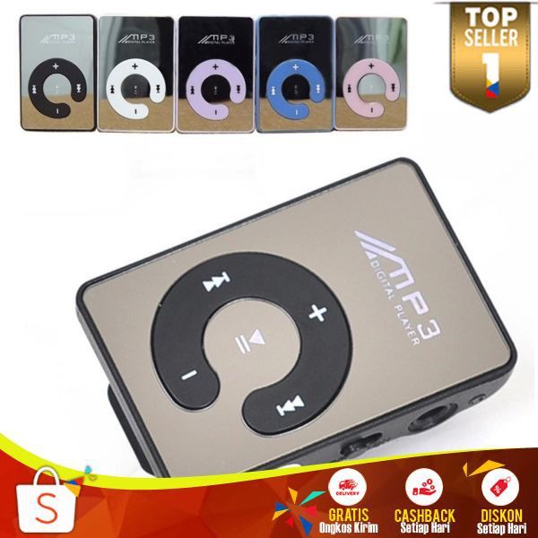 Jual C-Logo MP3 Player TF Card Klip Penyimpan+Alat Pendengar Lagu SD ...