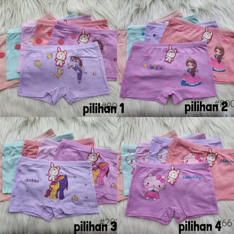 Jual Celana Dalam Anak Perempuan Sattire Kids - Celana Boxer anak cewek bahan halus umur 1-7 ...