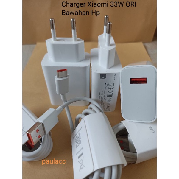 Jual Charger Xiaomi 33W Copotan Asli Bawahan Hp Poco X3 Pro Mi Note 10 ...