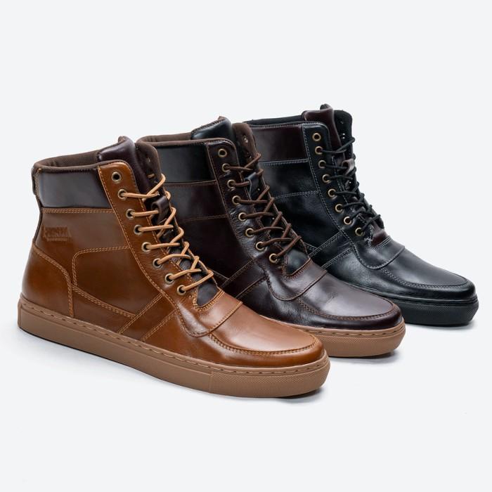 Jual sepatu boot pria boot kulit boots kulit boots kulit asli pria Q75 ...