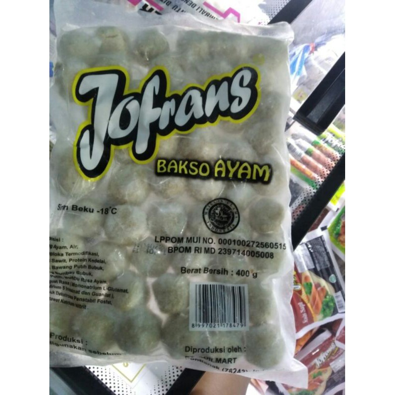 Jual jofrans, bakso ayam, netto 400g | Shopee Indonesia