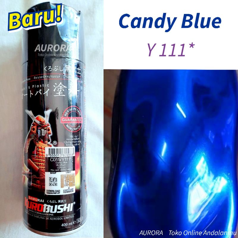 Jual Cat Candytone Biru Samurai Paint Candy Blue Y111* Cet Pilox Pilok ...