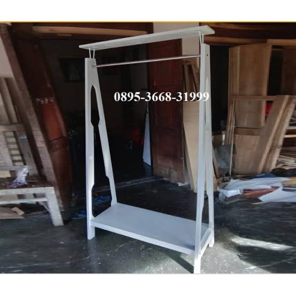 Jual Rak Baju Minimalis Modern/ Rak Baju Minimalis Dari Kayu/ Rak Baju ...