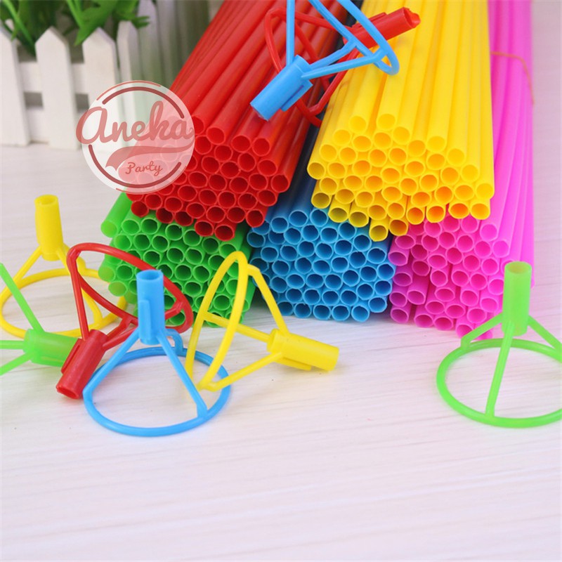 Jual isi 10 stik balon foil / Stick balon besar / stick and cup / stik ...