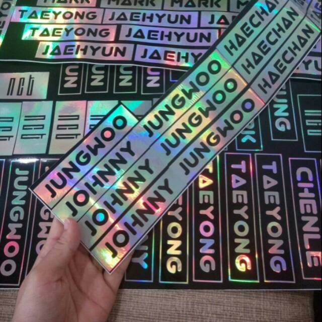 Jual Custom Sticker hologram Nama NCT | Shopee Indonesia