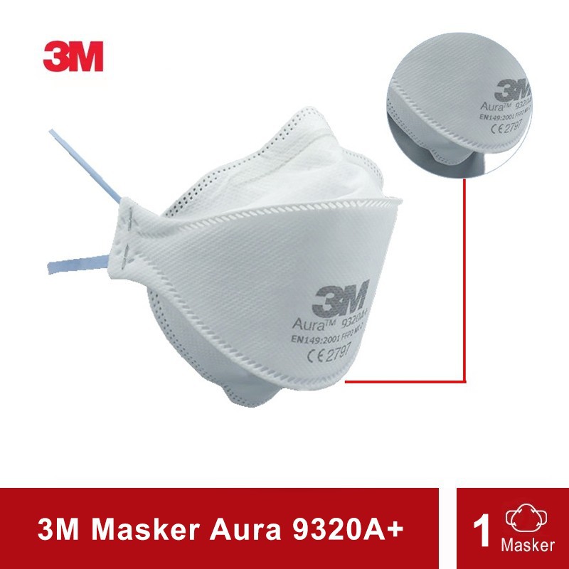 Jual 3M Aura Particulate Respirator 9320A+ , FFP2 - 1 PCS | Shopee ...