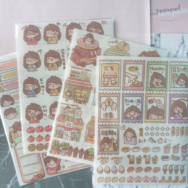 Jual Girl Sticker Sheet Aesthetic Cute (Stiker Lucu Murah) | Shopee ...