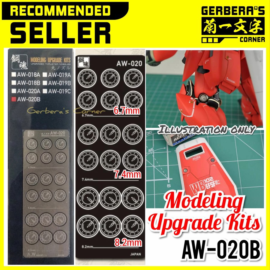 Jual Modelling Upgrade Kits AW-020B Detailing Parts Etching Model Decal ...