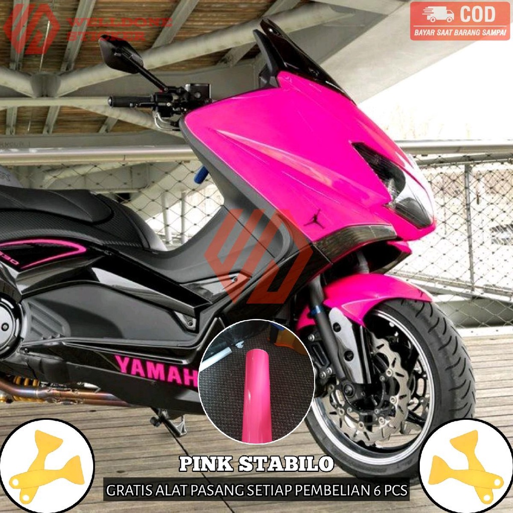 Jual Stiker skotlet motor/mobil warna PINK Stabilo merk maxdecal 100% ...