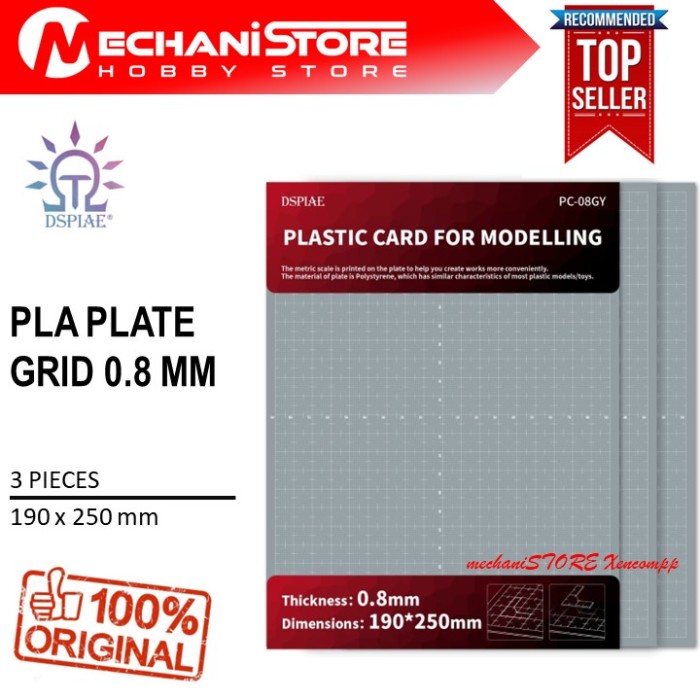 Jual DSPIAE PLA PLATE GRID 0.8 MM - ALTERNATIF PLAPLATE TAMIYA 0.8MM ...