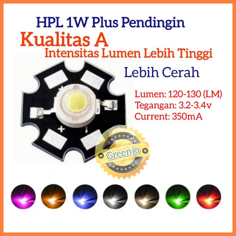 Jual Led HPL Super Bright 1Watt 1W Plus Heatsink Royal Blue Pink Full ...