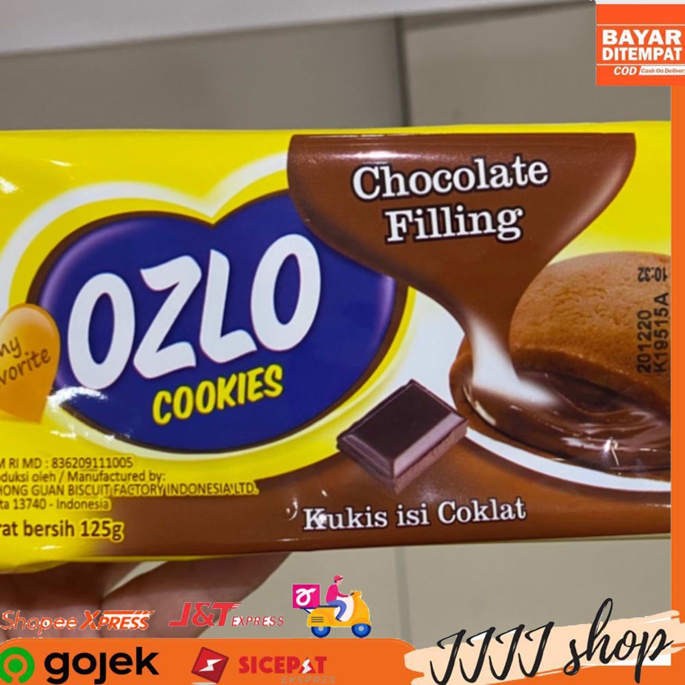 Jual Ozlo Cookies Chocolate Filling Biskuit Cemilan Snack Rasa Cokelat ...