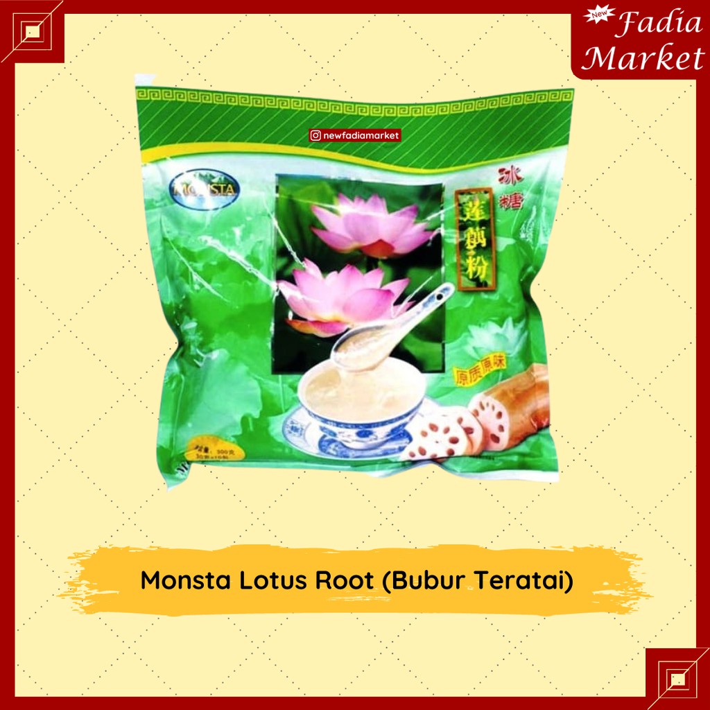 Jual Monsta Lotus Root (Bubur Akar Teratai) 10 x 30g | Shopee Indonesia