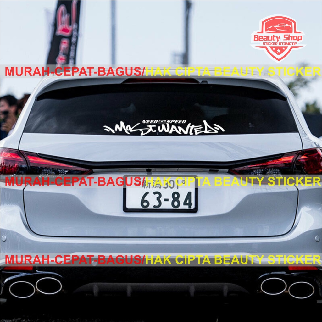 Jual stiker need for speed mostwanted sticker kaca mobil depan/bekang ...