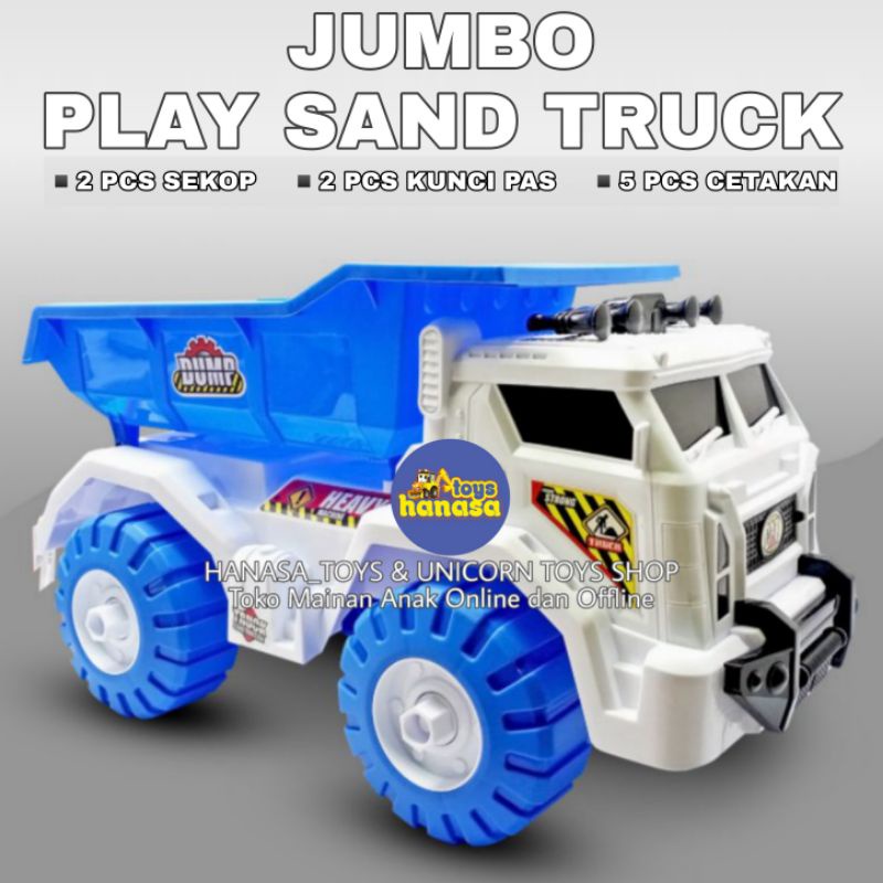 Jual Truk Pasir Jumbo Play Sand Truck Jumbo Free Sekop Besar, cetakan ...