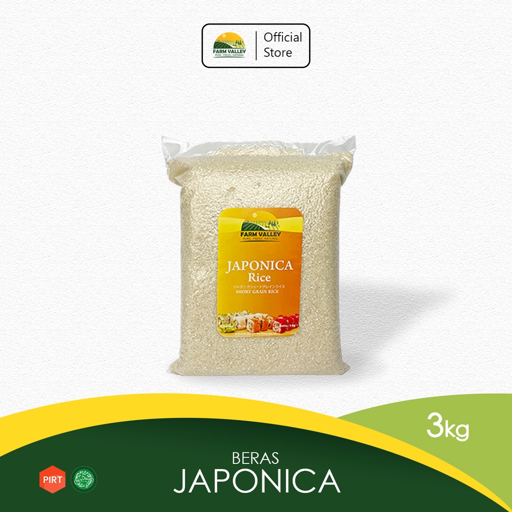 Jual Beras Japonica | Japonica Rice Farm Valley 3 Kg | Shopee Indonesia