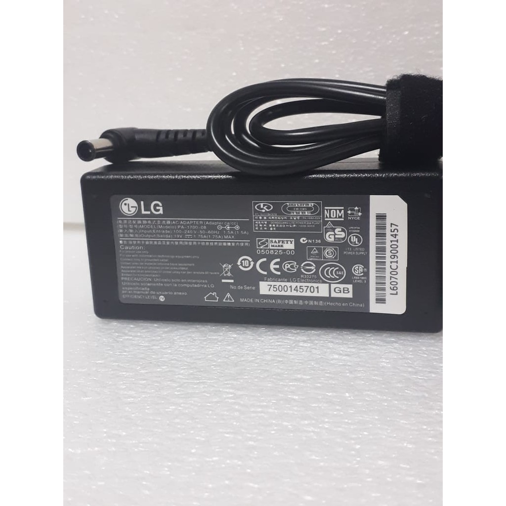 Jual Adaptor monitor LG 19V -1,7A/PCGA-AC19V10 PCGA-AC19V11 | Shopee ...