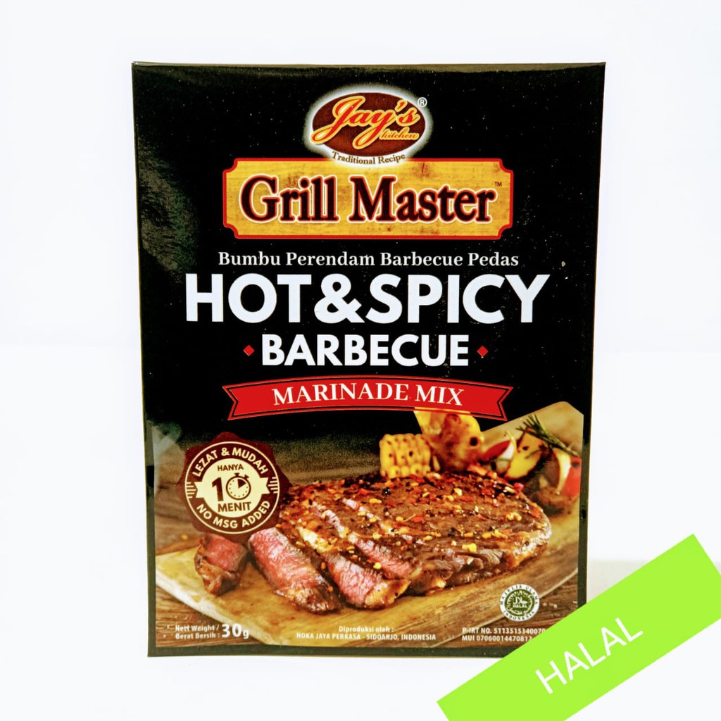 Jual Jay's / Jays Grill Master Hot & Spicy BBQ Bumbu Marinade Steak / Marinasi Beef 30gr ...