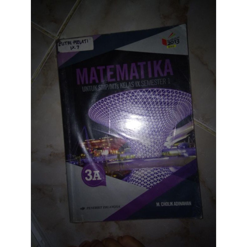 Jual buku matematika 3A kelas 9 /3smp erlangga | Shopee Indonesia