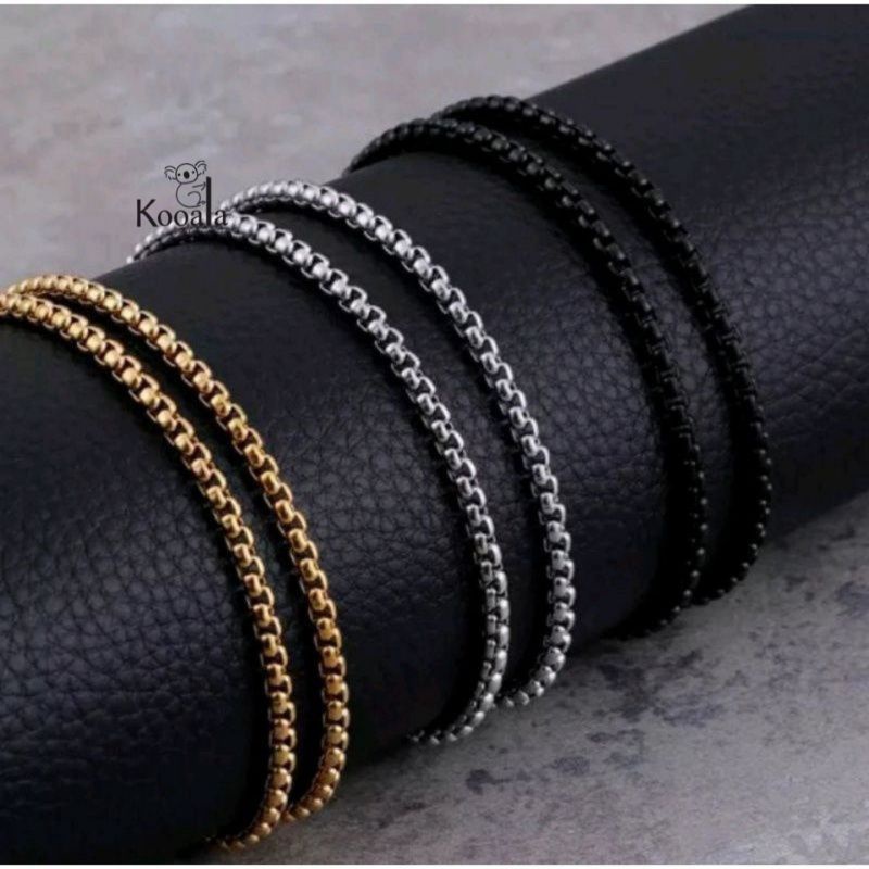 Jual Kalung Titanium Rolo Asli Pria Wanita Awet Anti Karat | Shopee ...