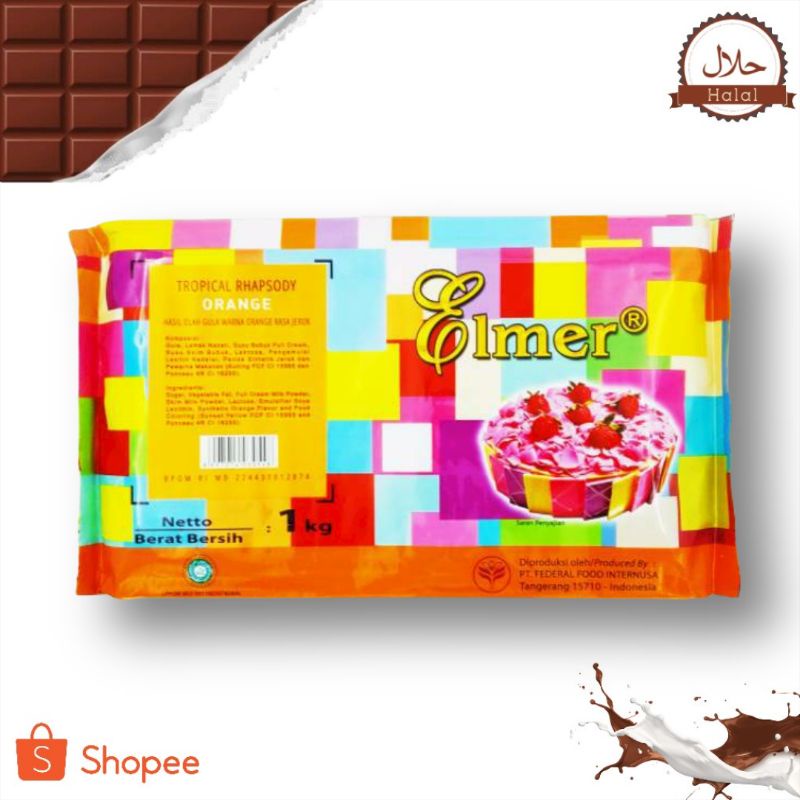 Jual Elmer chocolate tropycal rhapsody coklat batang rasa orange jeruk ...