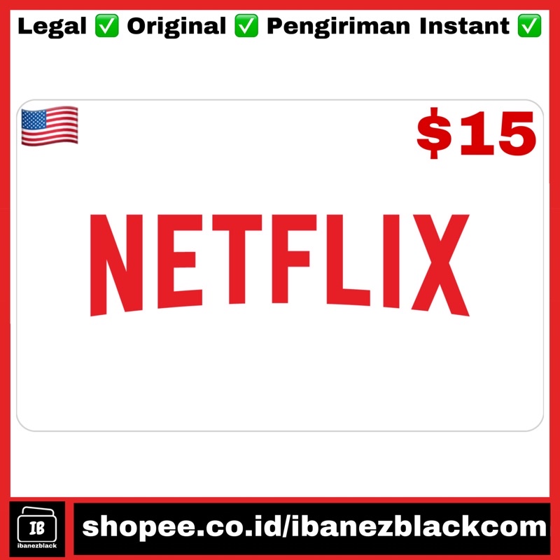 Jual Netflix Gift Card USD 15 Gift Card Digital Code | Shopee Indonesia