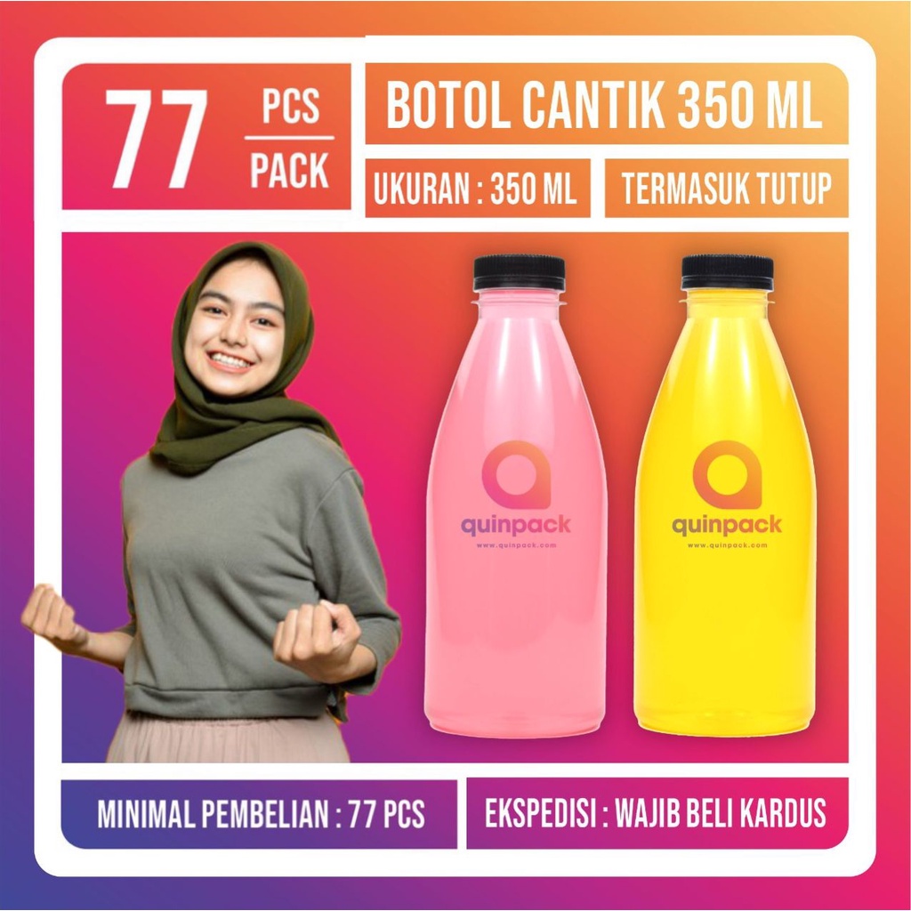 Jual Botol Cantik 350ML/Botol Plastik Cantik 350ML/Botol Valencia 350ML ...