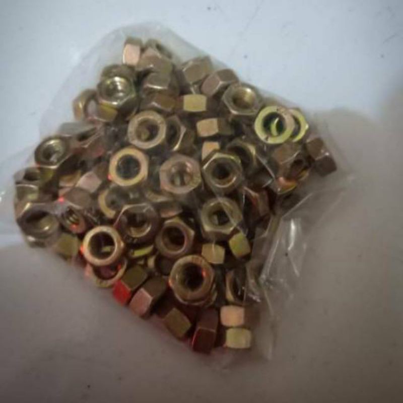 Jual Mur M6 Baut 10 Kuning (100pcs) | Shopee Indonesia