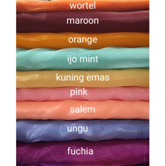 Jual Kain Organdi / Organdi Silk / kain kaca | Shopee Indonesia