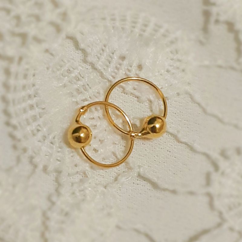 Jual Anting Ring Bulat Emas Muda 1/2 Gram | Shopee Indonesia