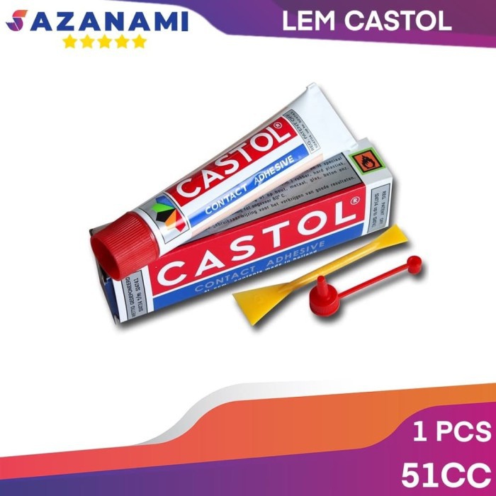 Jual LEM CASTOL CONTACT ADHESIVE TUBE BESAR 51CC LEM KUNING | Shopee ...