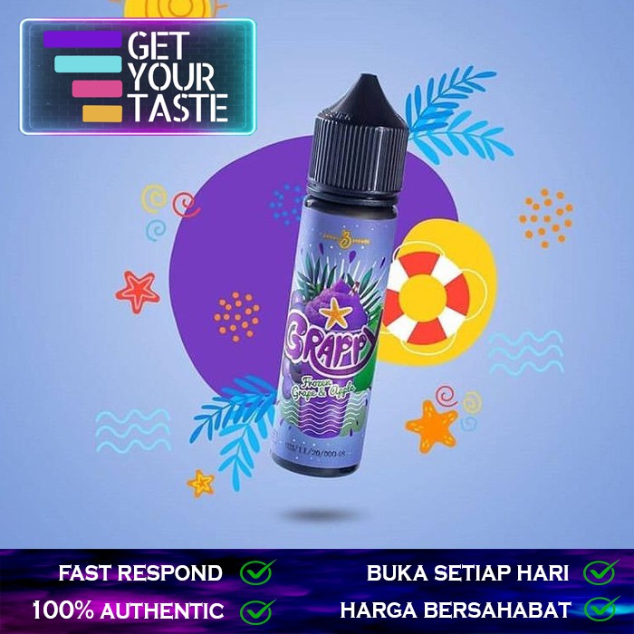 Jual Liquid Grappy by CMW Emkay Brewer - Frozen Grape and Apple - 3mg ...