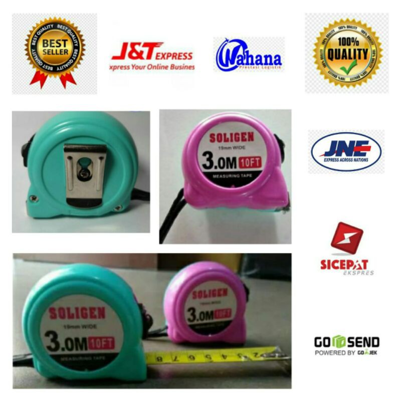Jual Meteran 3 Meter Soligen/Meteran Soligen/Meteran Karet Bagus Murah ...