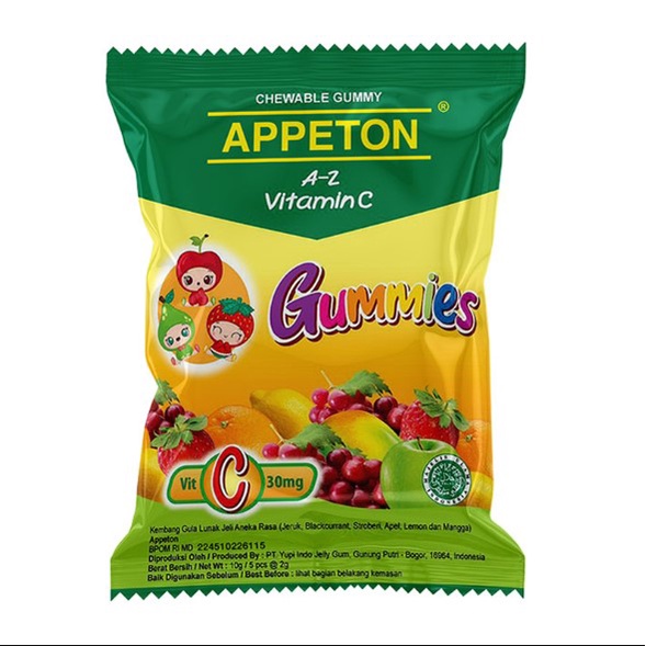 Jual APPETON Gummies Gummy (Passtilles) Sachet - Vitamin Anak | Shopee ...