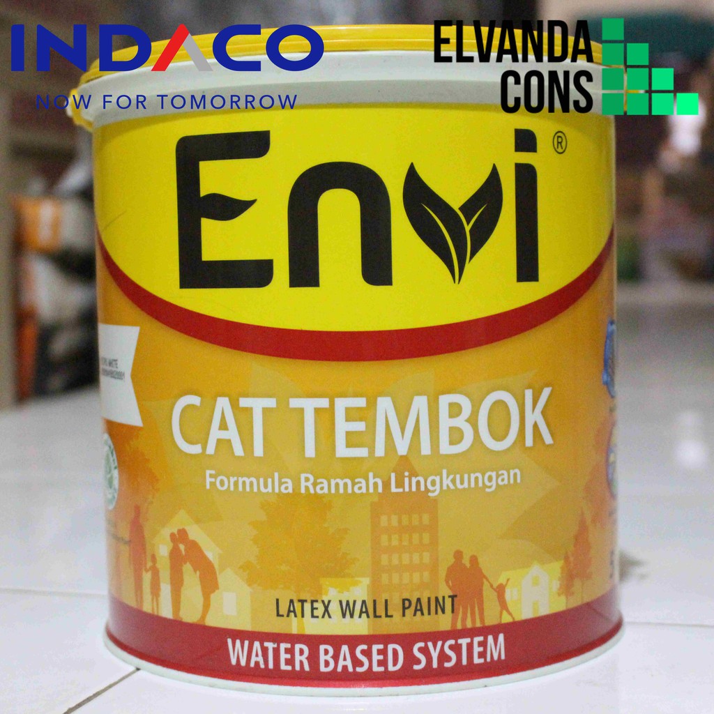Jual ENVI INDACO Cat Dinding Tembok dan Plafon Gypsum ENVI Galon 5 kg ...