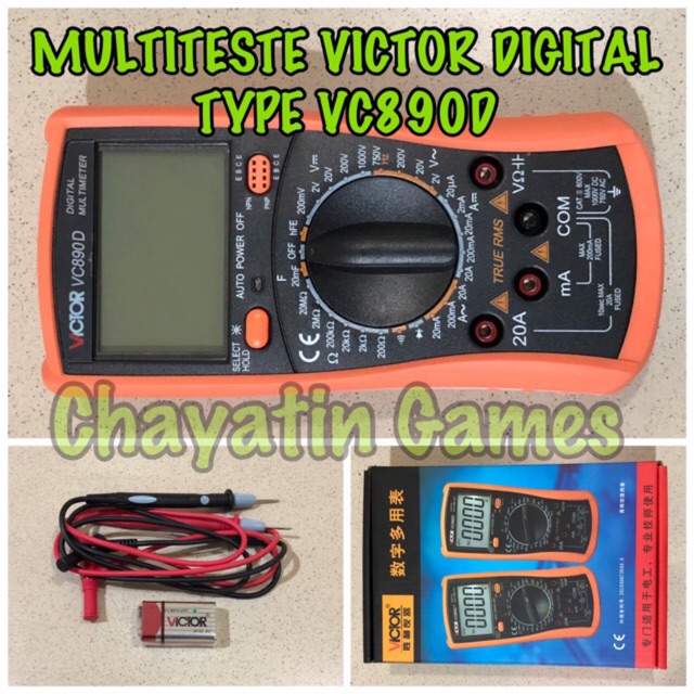 Jual MULTITESTER / TESTER DIGITAL MERK VICTOR (Type VC890D) | Shopee ...