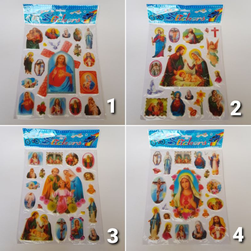 Jual Stiker Yesus Maria timbul glitter | Shopee Indonesia