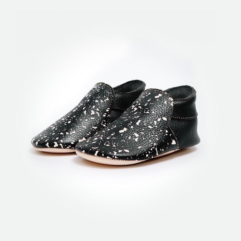 Jual Baby Loafers-Black On Black Splash (Sepatu Pre-Walker PYOPP ...