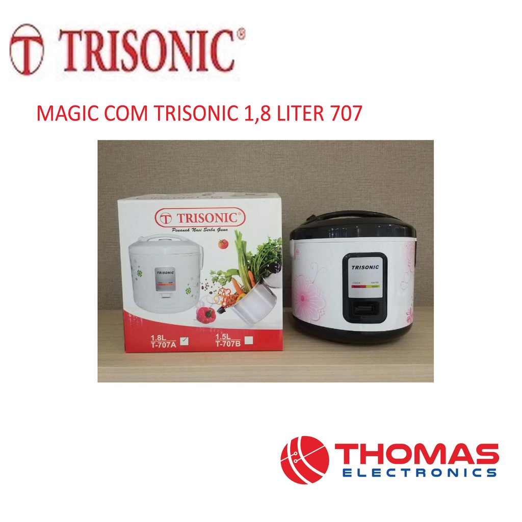 Jual Magic Com Rice Cooker Penanak Nasi TRISONIC 707 Kapasitas 1.8 L ...