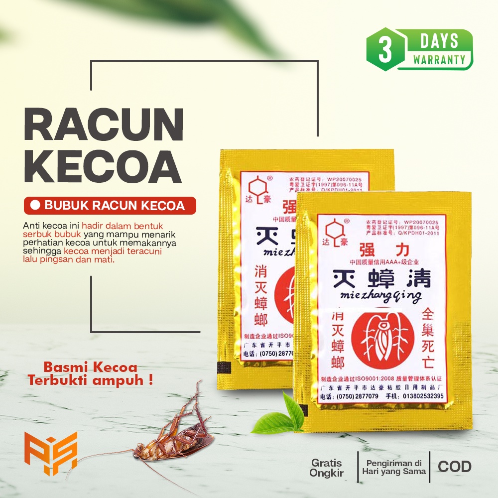 Jual Serbuk Bubuk Racun Pembasmi Pembunuh Kecoa Semut Serangga Kecoak ...