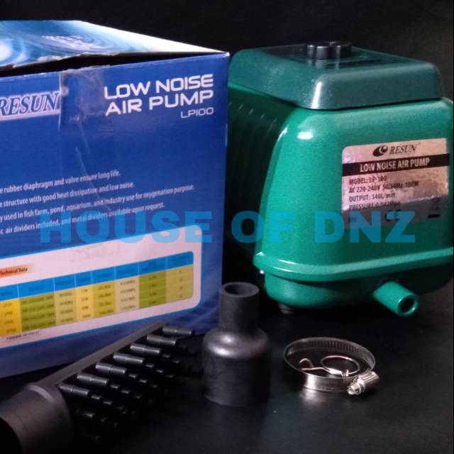 Jual Aerator 33 lubang Airpump besar resun LP 100 low noise Pompa ...