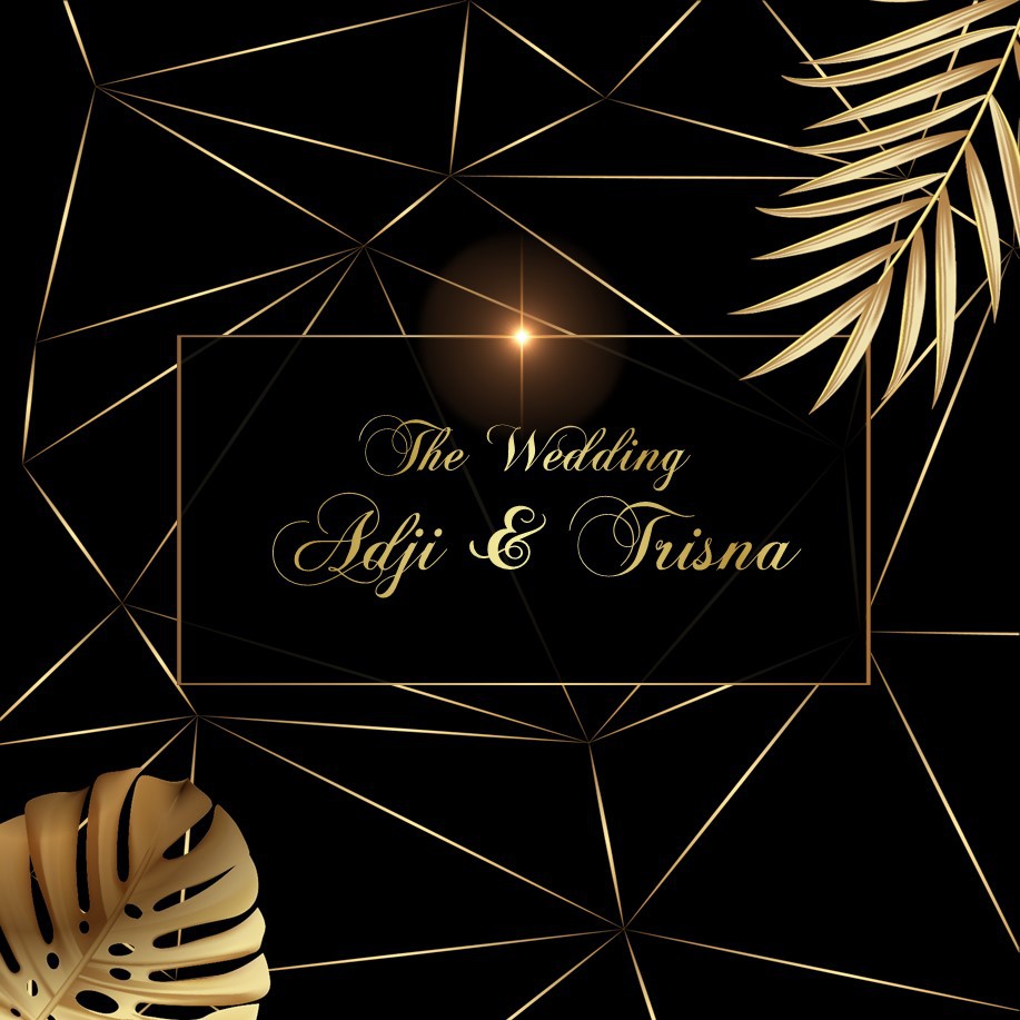 Jual Undangan Digital Video Pernikahan Black Gold Elegan Mewah Daun ...