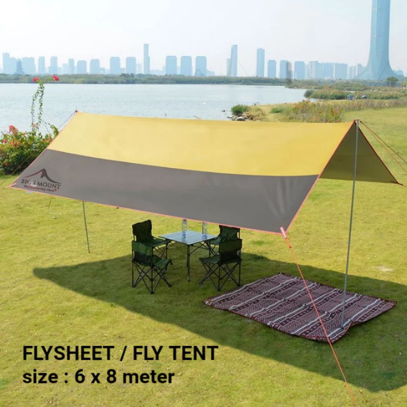 Jual Flysheet tenda ukuran 6x8 meter 2 warna - flysheet 6x8 waterproof ...