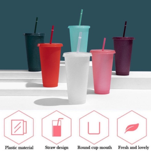 Jual Starbucks Gelas Botol Minum Plastik Water Cup Cangkir Reusable Cup ...