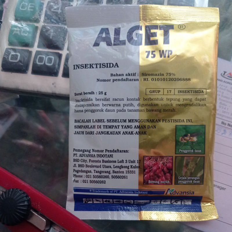 Jual Insektisida Alget 75 wp spesialis penggorok daun bawang merah 25 ...
