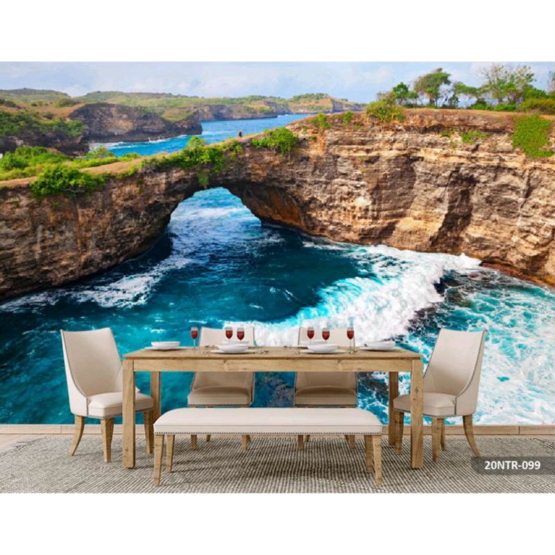 Jual Terlengkap Wallpaper Pantai 3D - wallpaper dinding tebing pantai ...