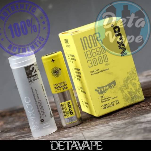 Jual BATERAI VAPE 18650 AUTHENTHIC MXJO 3000MAH 35A | Shopee Indonesia